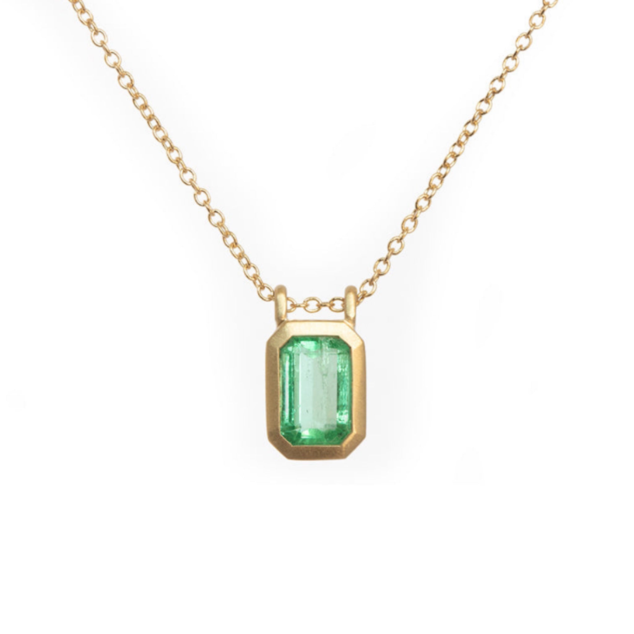 colombian emerald pendant necklace – Len Collective