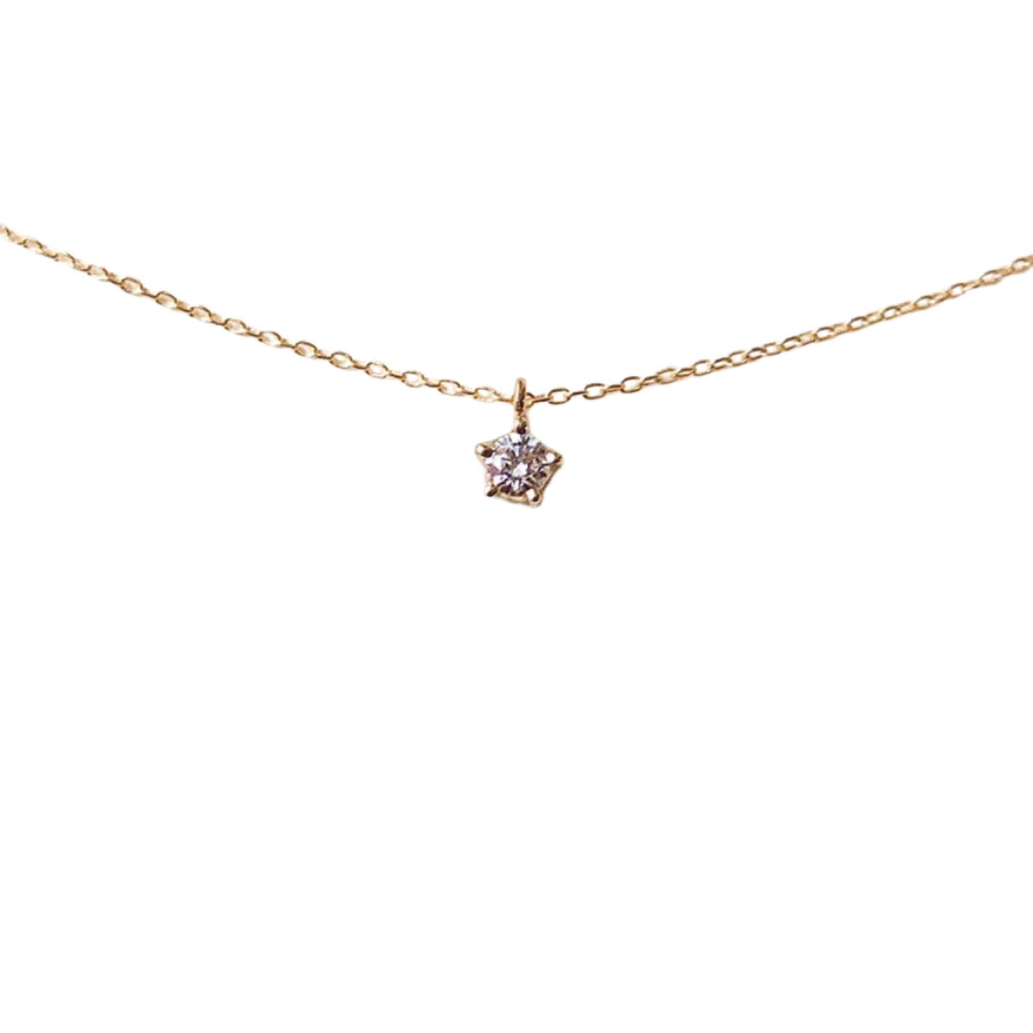 drop necklace - natural diamond – Len Collective