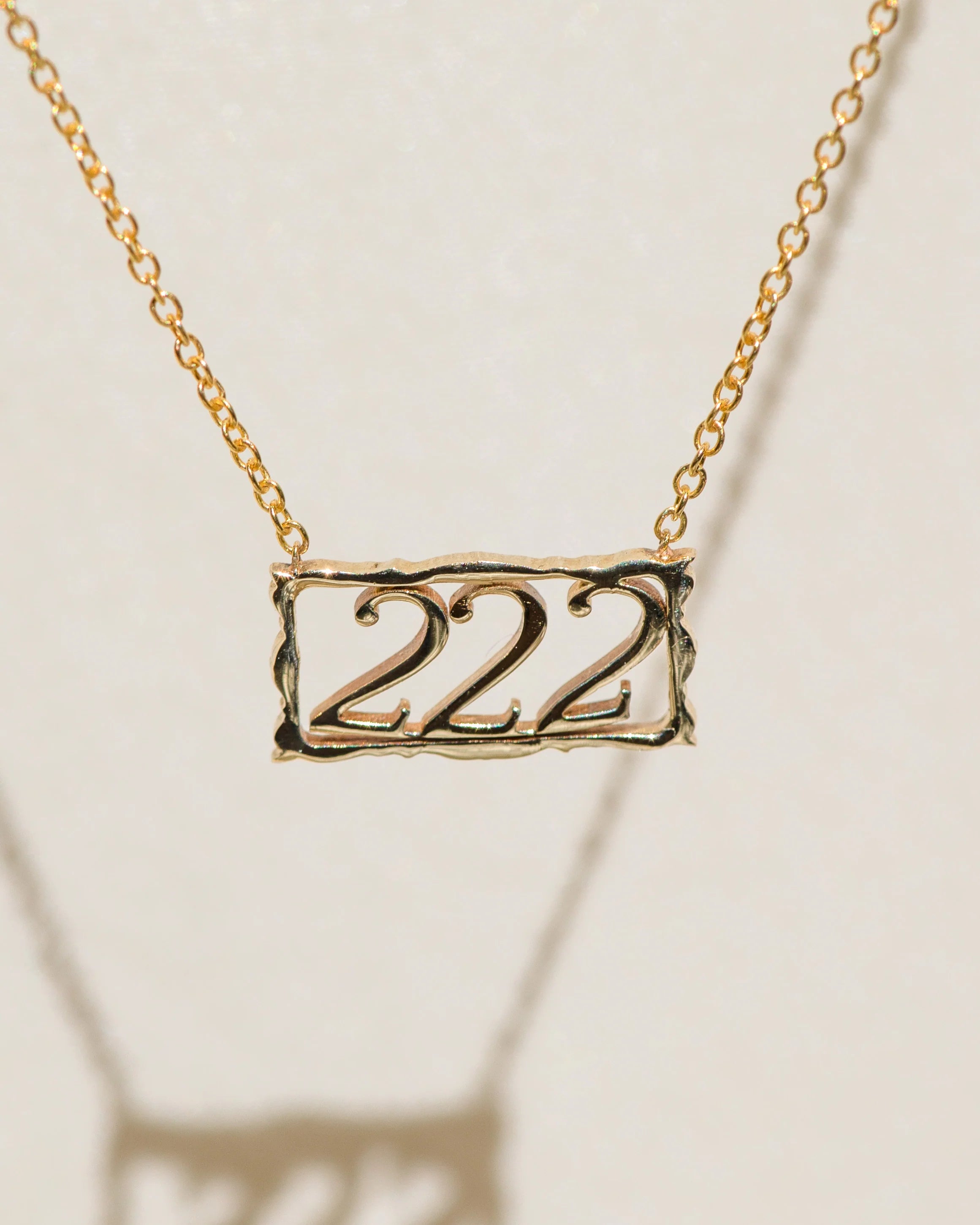 angel number pendant necklace - 222 – Len Collective