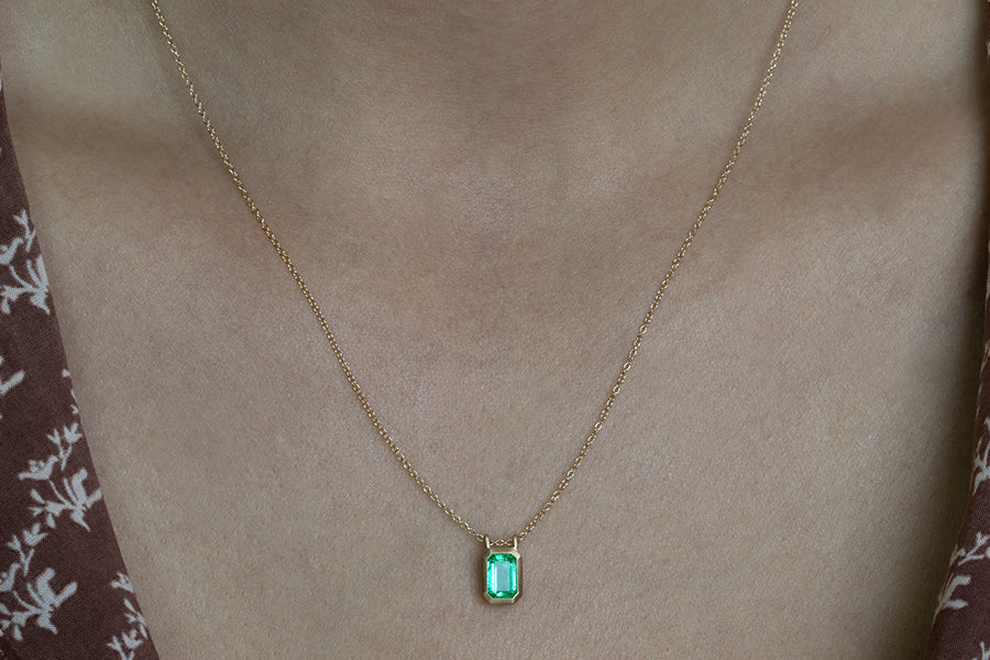 colombian emerald pendant necklace – Len Collective