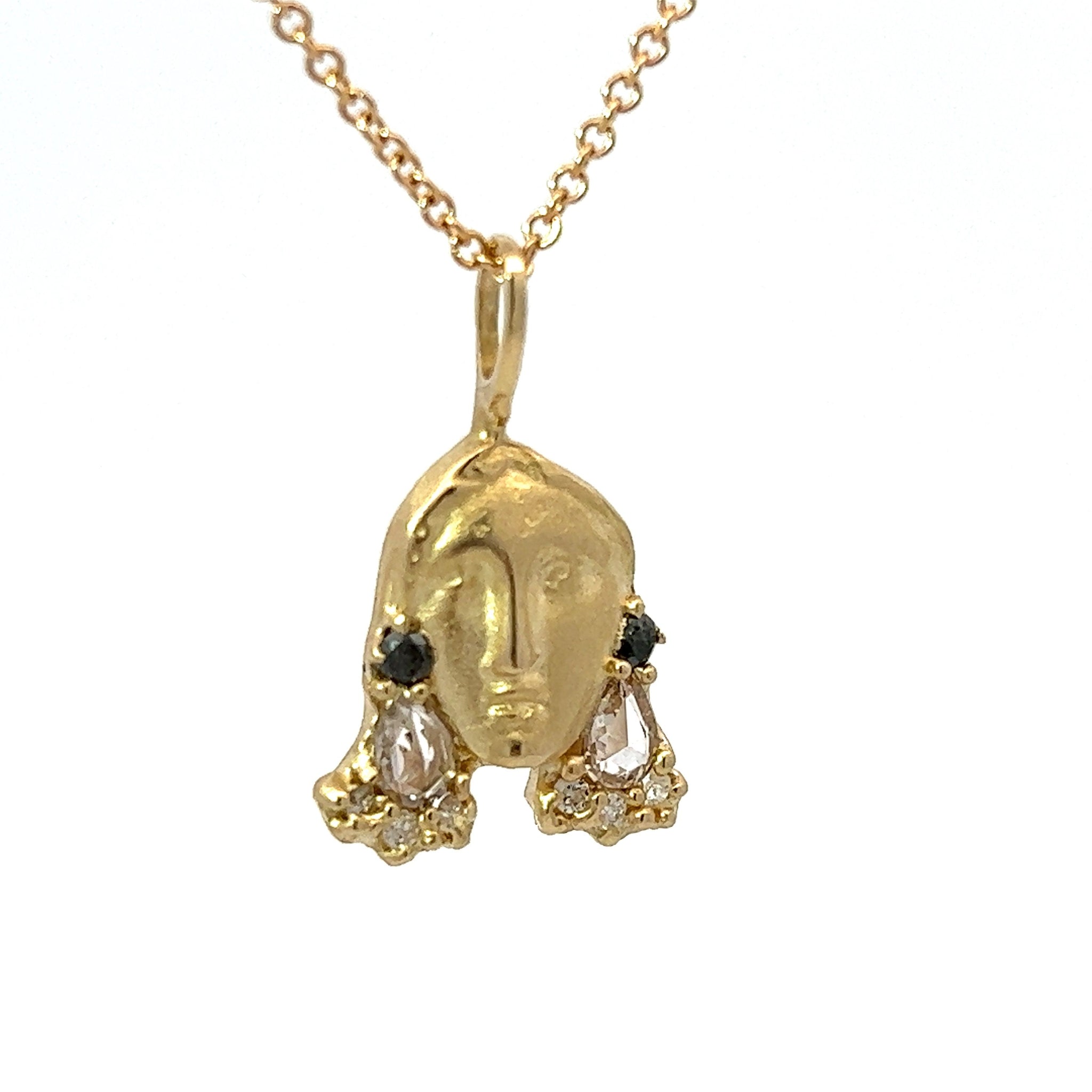 ornamental necklace - diamond + sapphire – Len Collective